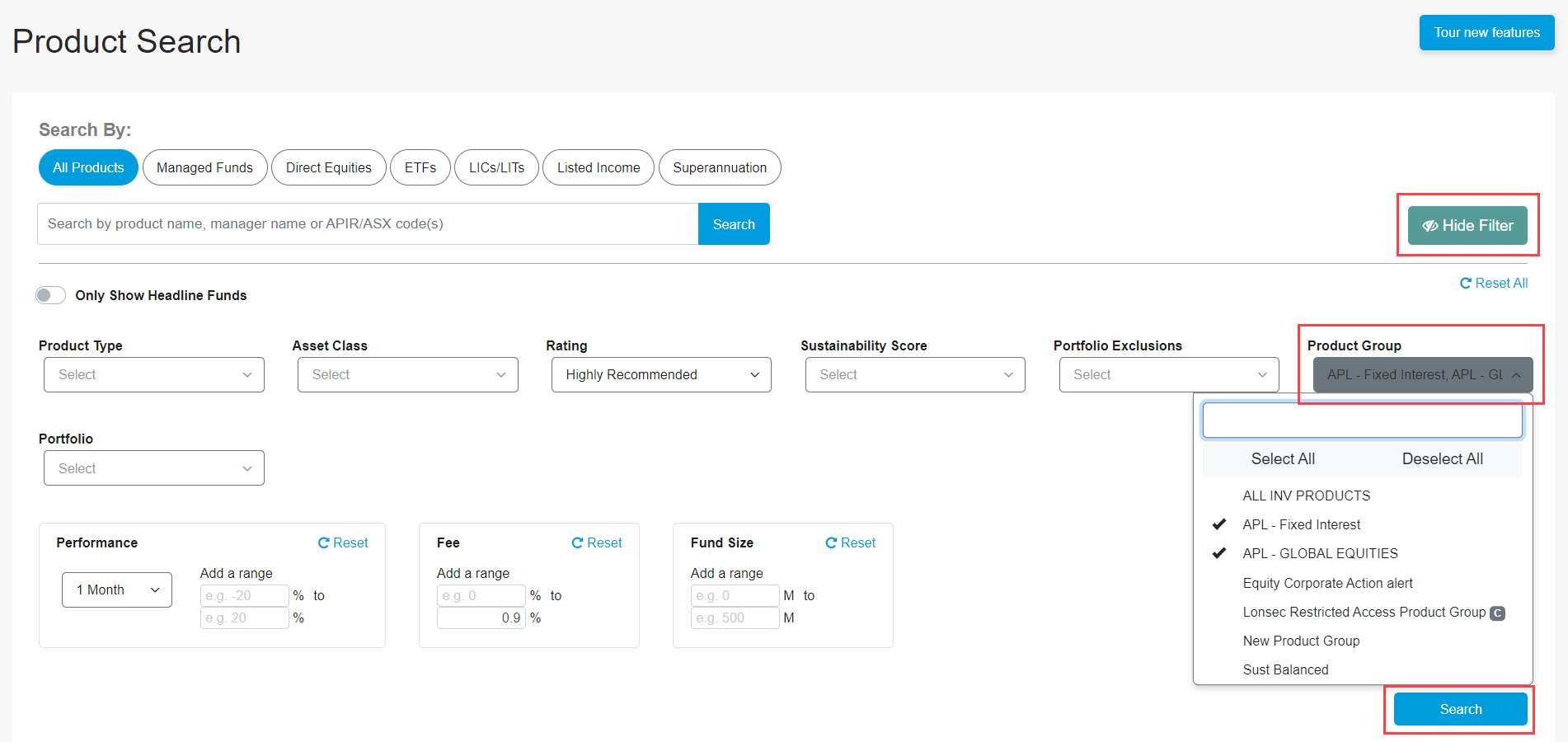Using your product groups – iRate Help Centre